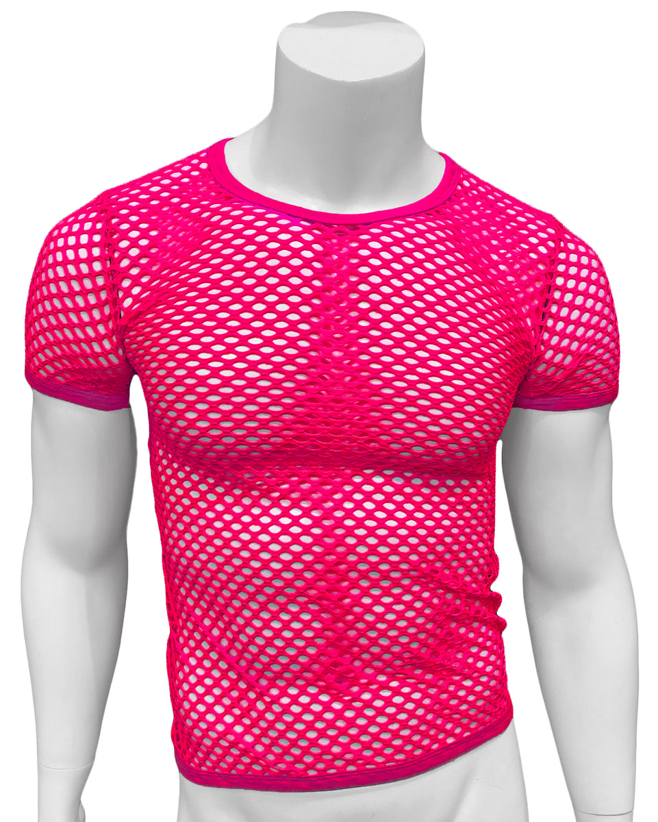 Fishnet Short Sleeve Tee - Hot Pink – Knobs SF