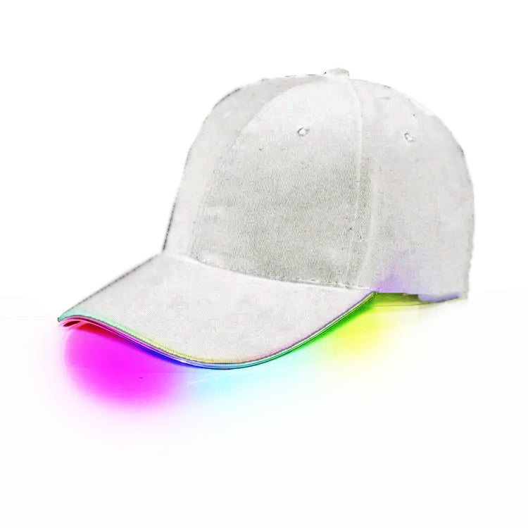Light Up Brim Baseball Hat - White – Knobs SF